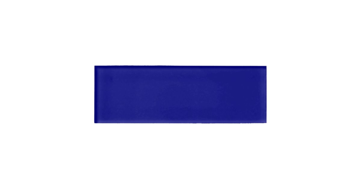 Navy Blue Rectangle Name Tag | Zazzle
