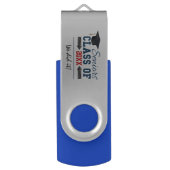 Navy Blue Red Typography Graduation USB Flash Drive | Zazzle