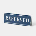 Navy Blue Reserved Table Sign | Zazzle