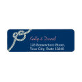 Navy Blue Rope Knot Nautical Wedding Label | Zazzle