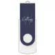 Navy Blue Script Personalized Monogram and Name Flash Drive | Zazzle