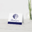 elegant ocean seashells beach wedding thank you | Zazzle.com