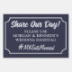 Navy Blue Share Our Day Wedding Hashtag Sign | Zazzle