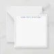 Navy Blue Simple Formal Modern Thin Border Square Note Card | Zazzle