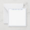 Navy Blue Simple Formal Modern Thin Border Square Note Card | Zazzle