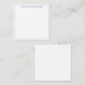 Navy Blue Simple Formal Modern Thin Border Square Note Card | Zazzle
