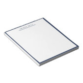 Navy Blue Simple Line Modern Classic Minimalist Notepad | Zazzle