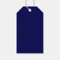 Navy Blue Solid Color Customize It Gift Tags | Zazzle