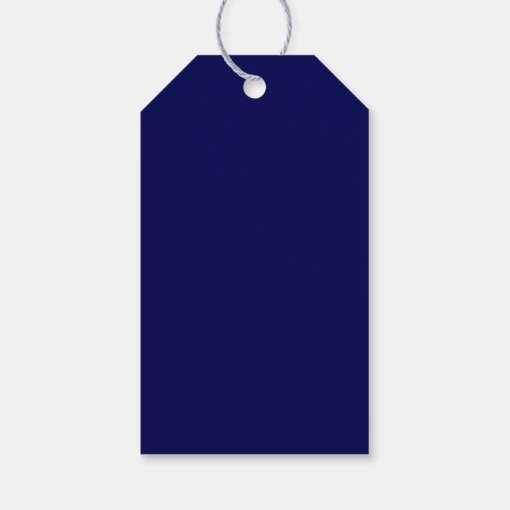 Navy Blue Solid Color Customize It Gift Tags | Zazzle