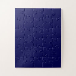 Navy Blue Solid Color Customize It Jigsaw Puzzle | Zazzle