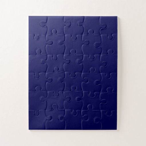 Navy Blue Solid Color Customize It Jigsaw Puzzle | Zazzle