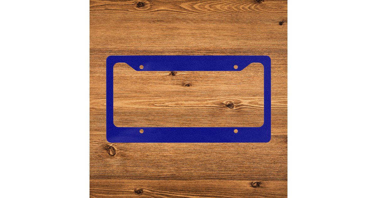 Navy Blue Solid Color License Plate Frame | Zazzle