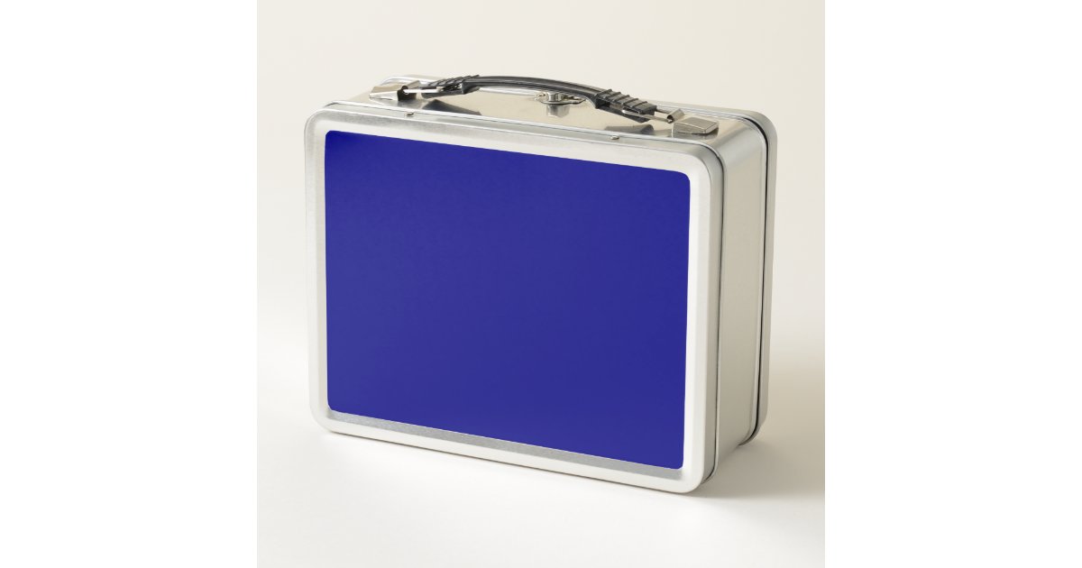 Navy Blue Solid Color Metal Lunch Box | Zazzle