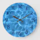 Navy Blue Splash Numbers Aqua Swimming Pool Large Clock | Zazzle