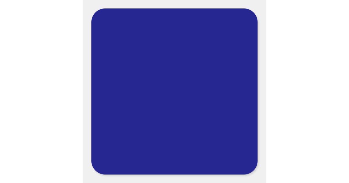 Navy Blue Square Sticker | Zazzle