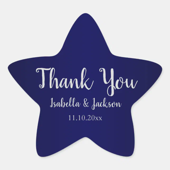 Navy Blue Star Sticker | Zazzle