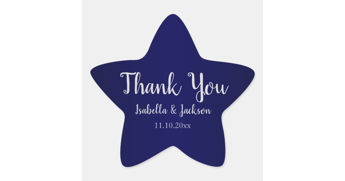 Navy Blue Star Sticker | Zazzle