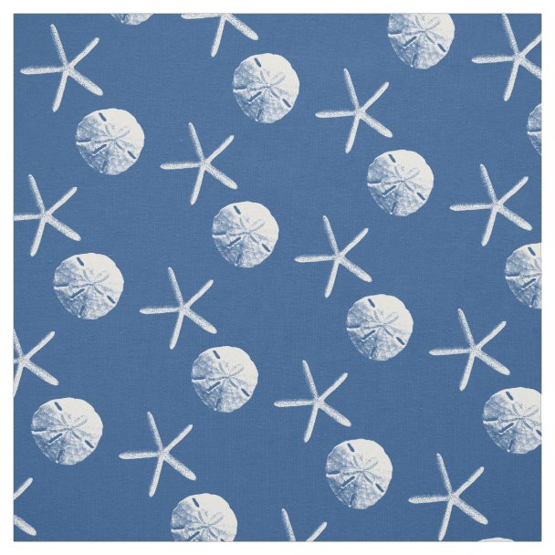 Sand dollar seashell beach theme textile fabric | Zazzle.com
