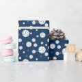 Navy Blue Volleyball Chevron Patterned Wrapping Paper | Zazzle