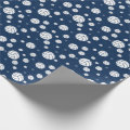 Navy Blue Volleyball Chevron Patterned Wrapping Paper | Zazzle