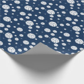 Navy Blue Volleyball Chevron Patterned Wrapping Paper | Zazzle