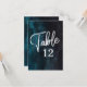 Navy Blue Watercolor & White Table Number Card | Zazzle