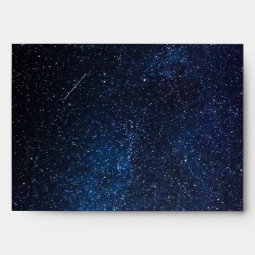 Navy Blue Wedding 5x7 modern Starry night Envelope | Zazzle