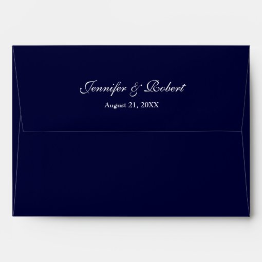 Navy Blue Wedding Envelope | Zazzle