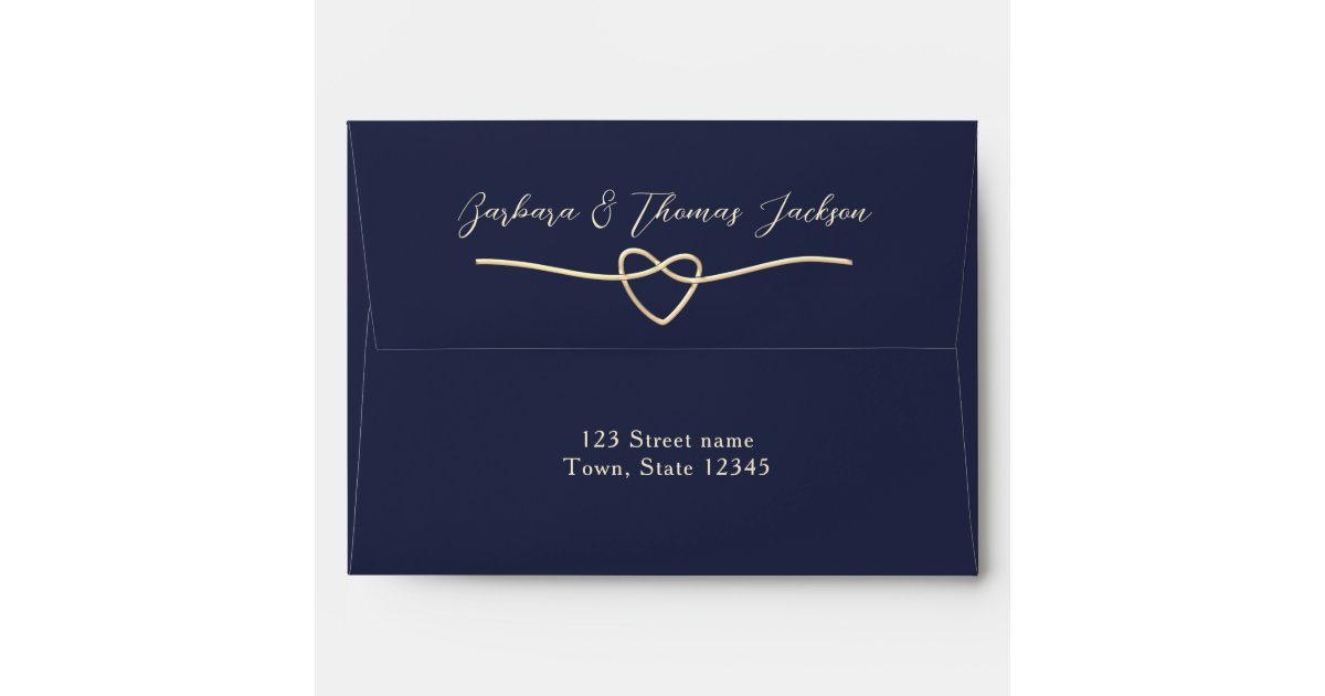 Navy Blue Wedding Envelope | Zazzle