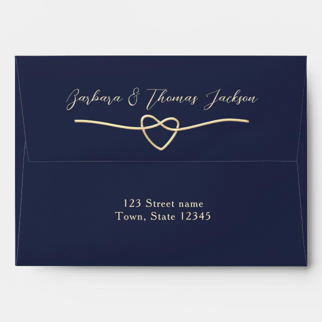 Navy Blue Wedding Envelope | Zazzle