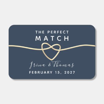 Navy Blue Wedding Favor Matchboxes | Zazzle