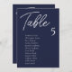 Navy Blue Wedding Table Seating Chart Cards | Zazzle