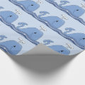 Navy Blue Whale Wrapping Paper | Zazzle