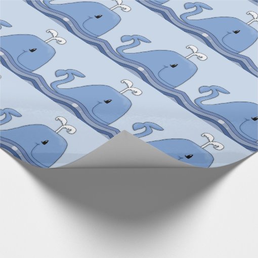 Navy Blue Whale Wrapping Paper | Zazzle