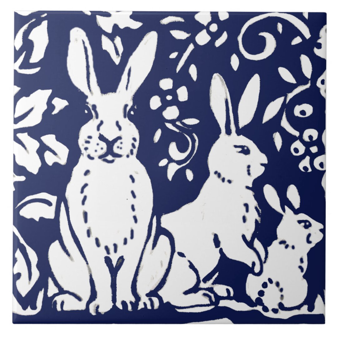 Navy Blue White Bear Cub Woodland Animal Trivet | Zazzle