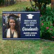 Navy Blue White Graduation Photo Graduate Yard Sign | Zazzle