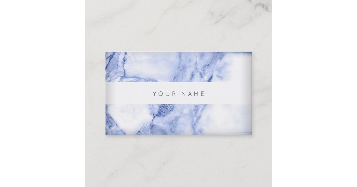 Navy Blue White Marble Vip Abstract Business Card | Zazzle