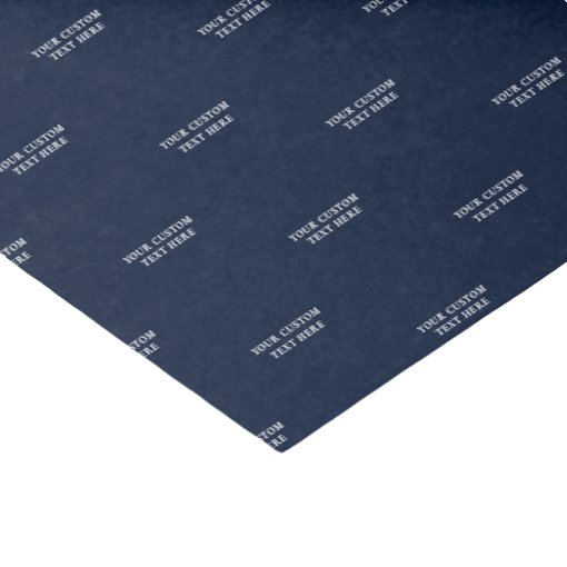 Navy Blue & White Minimal Custom Text Tissue Paper | Zazzle