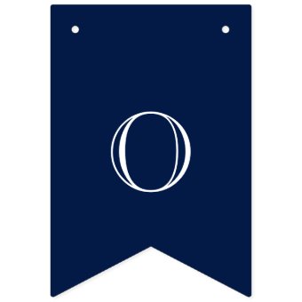 Navy Blue & White Nautical Congratulations Bunting Flags | Zazzle