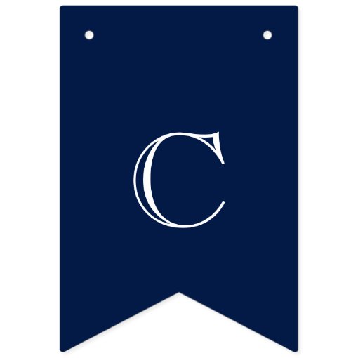 Navy Blue & White Nautical Congratulations Bunting Flags | Zazzle