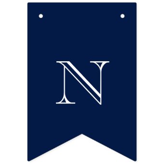 Navy Blue & White Nautical Congratulations Bunting Flags | Zazzle