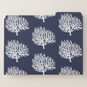 Navy Blue & White Nautical Theme File Folder | Zazzle