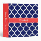 Coral and Navy Blue Nautical Wedding Planner Binder | Zazzle.com