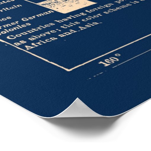 Navy Blue World Map Poster | Zazzle