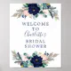 Navy & Blush Bridal Shower Welcome Sign | Zazzle