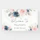 Navy blush floral bridal shower welcome banner | Zazzle