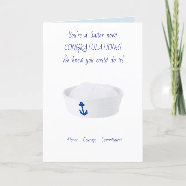 Navy Boot Camp Graduation Greeting Card | Zazzle