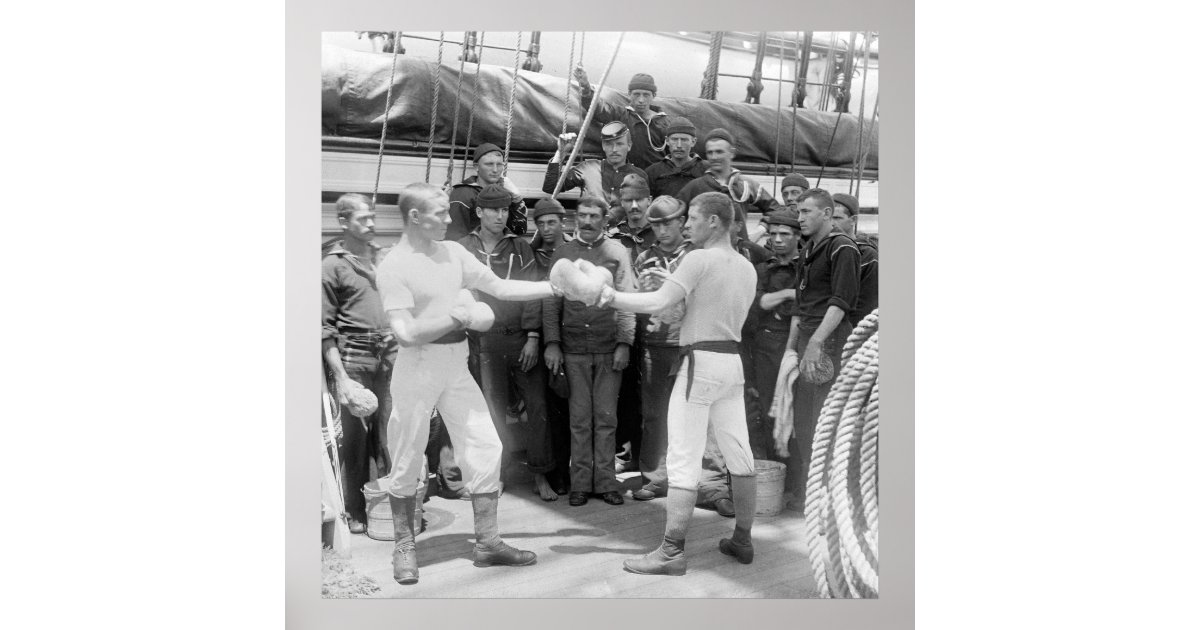 Navy Boxing: 1890 Poster | Zazzle