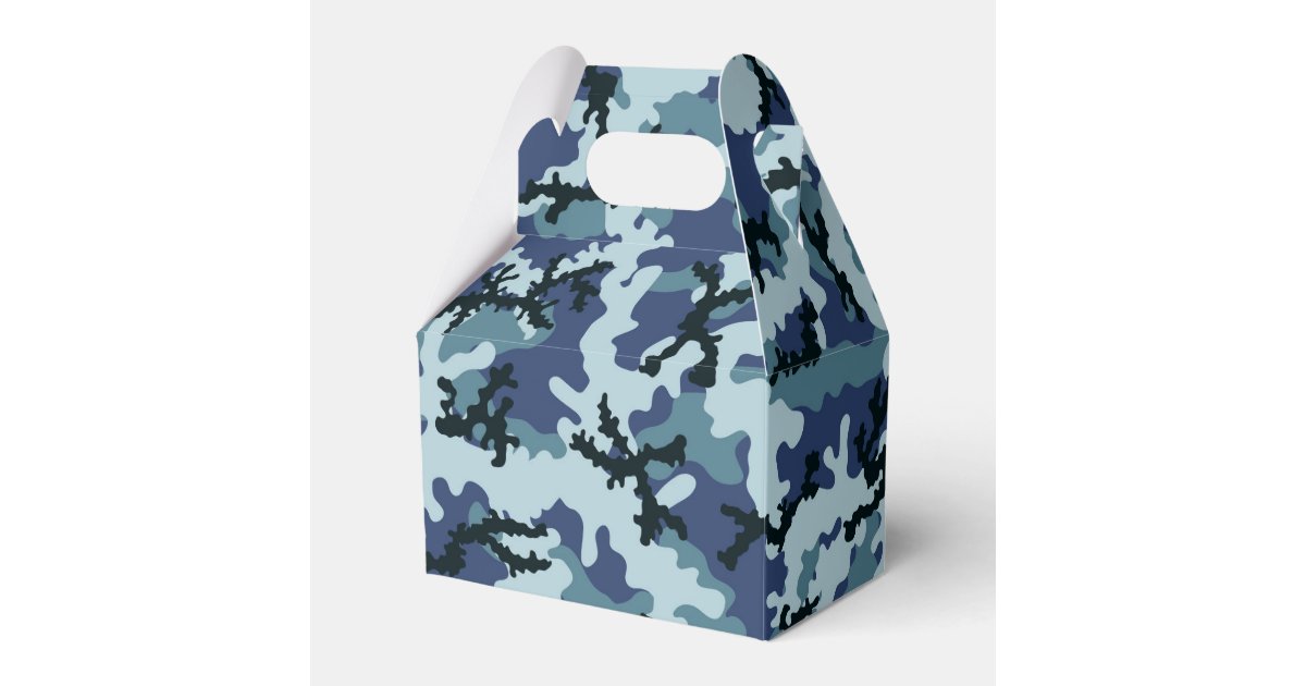 Navy camouflage favor boxes | Zazzle