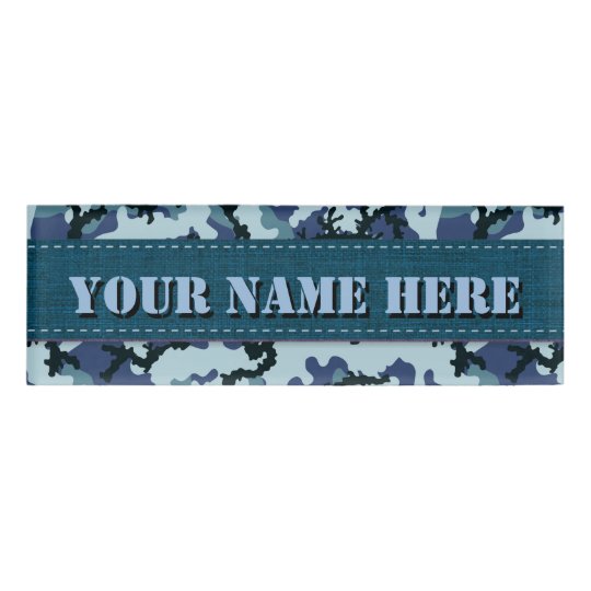 Navy camouflage name tag | Zazzle.com